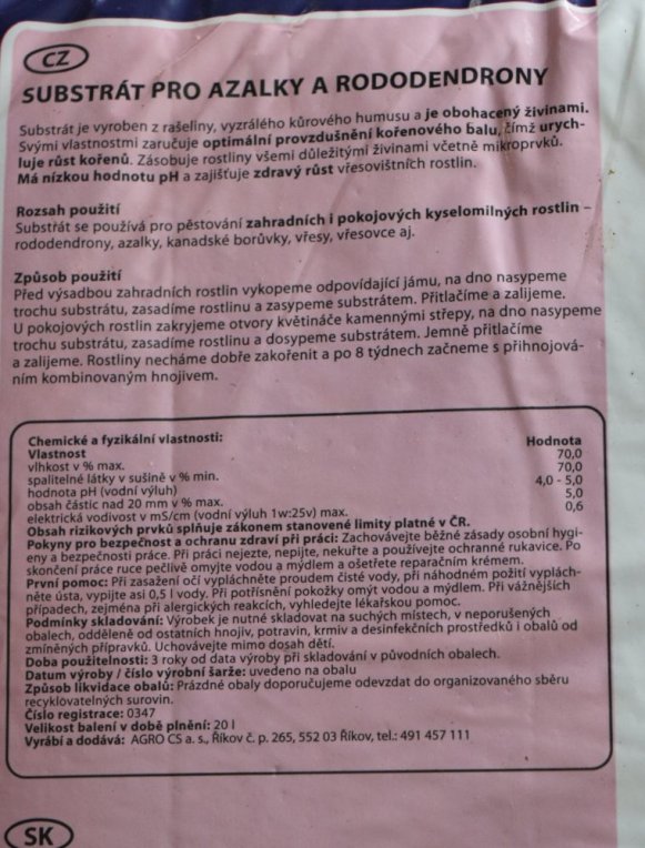 AGRO Substrát pro rododendrony 20L :: Neleňprozeleň.cz